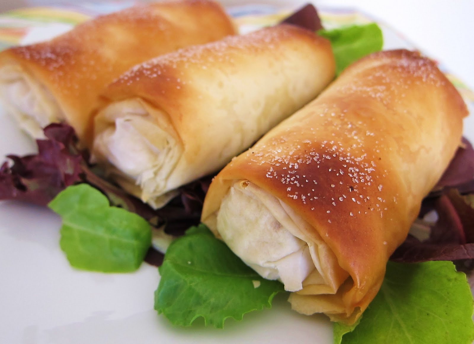 Garlic and Sea Salt: Spring Allium Chevre Filo Rolls