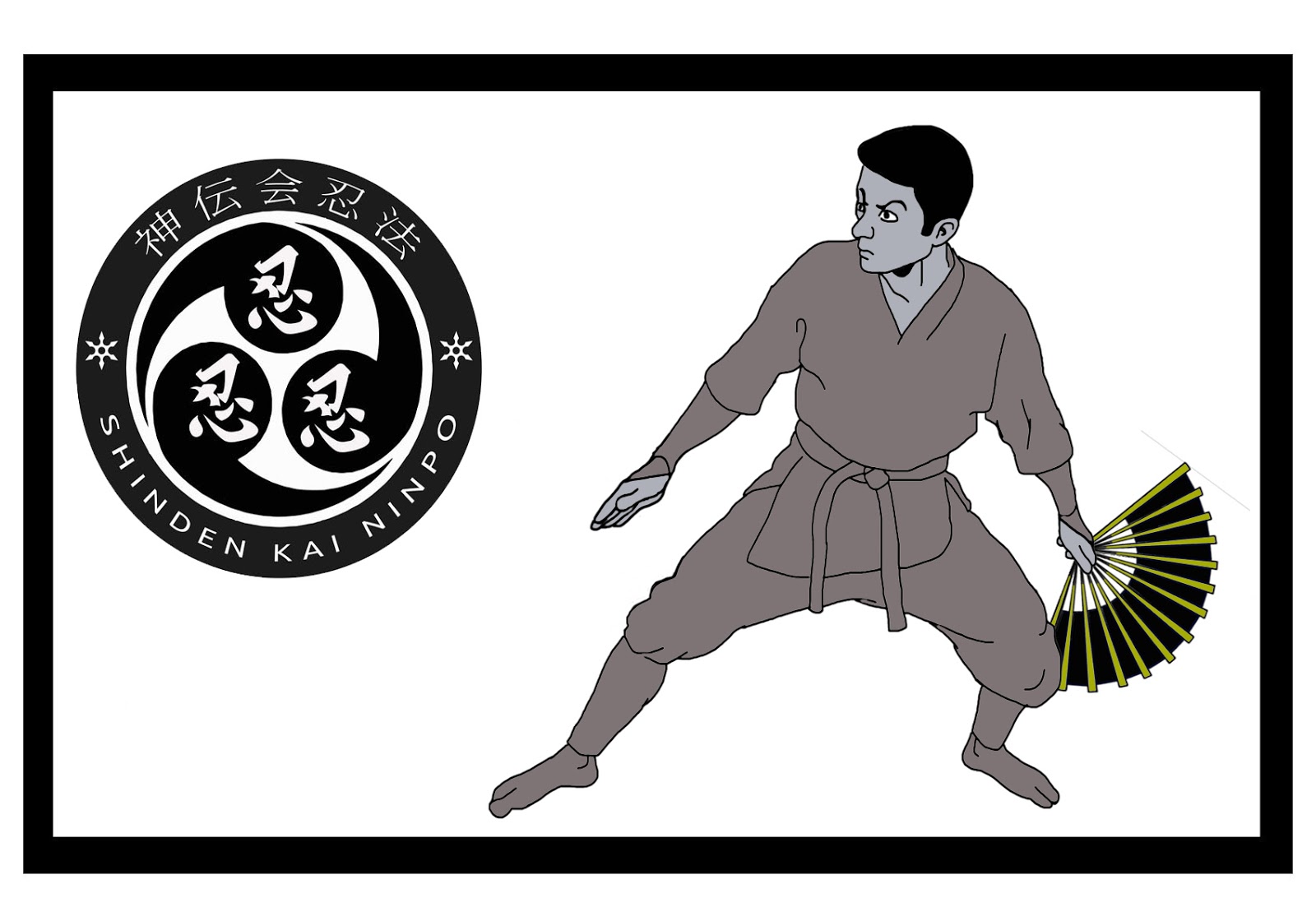 SHINDEN KAI NINPO: 鉄扇術の構え - TESSEN JUTSU NO KAMAE