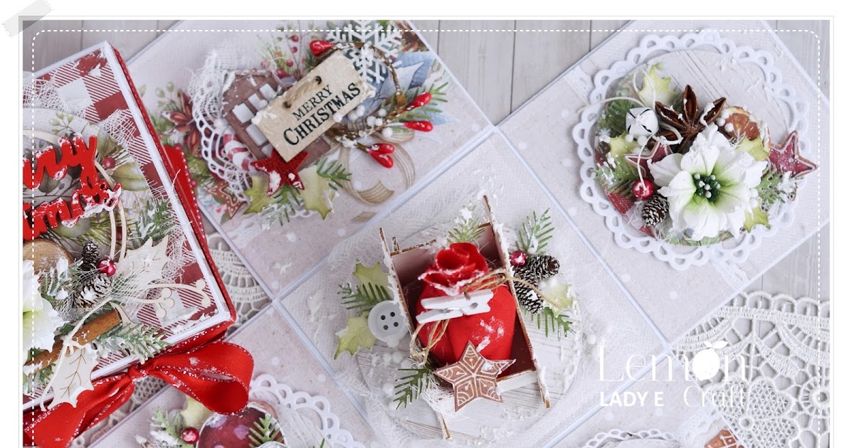 Świąteczny exploding box - zobacz wyjątkowe rękodzieło na Boże Narodzenie! | Lemoncraft