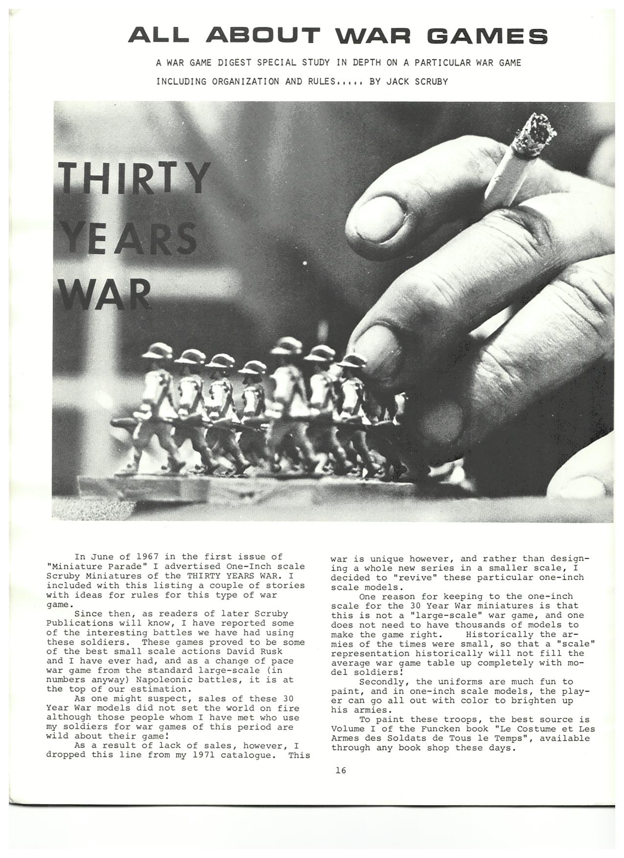 Blunders on the Danube: Wargames Digest 1971 - The 30 Years War