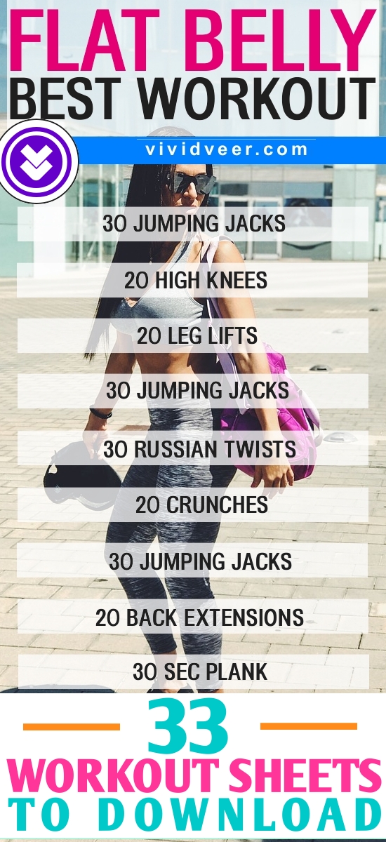 33 Workout Sheets to Download! (No Equipment) - Vivid Veer