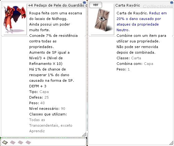 Ragnarok Store: Pedaço de Pele do Guardião com Carta Raydric