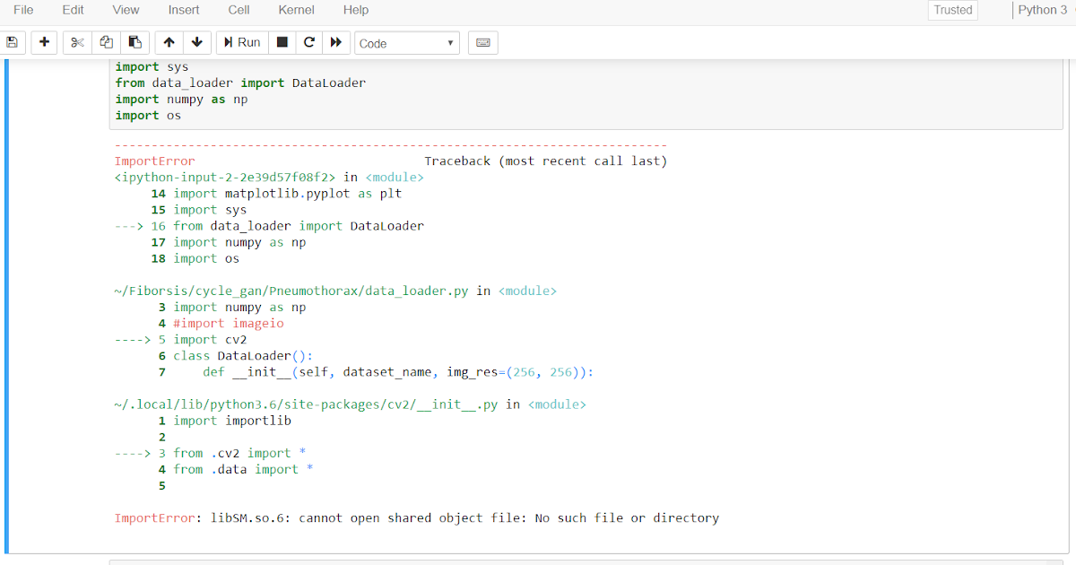 藍光濾波的電腦科學研究所 [解決方法]引入cv2時發生importerror Libsm So 6 Cannot Open Shared Object File No Such
