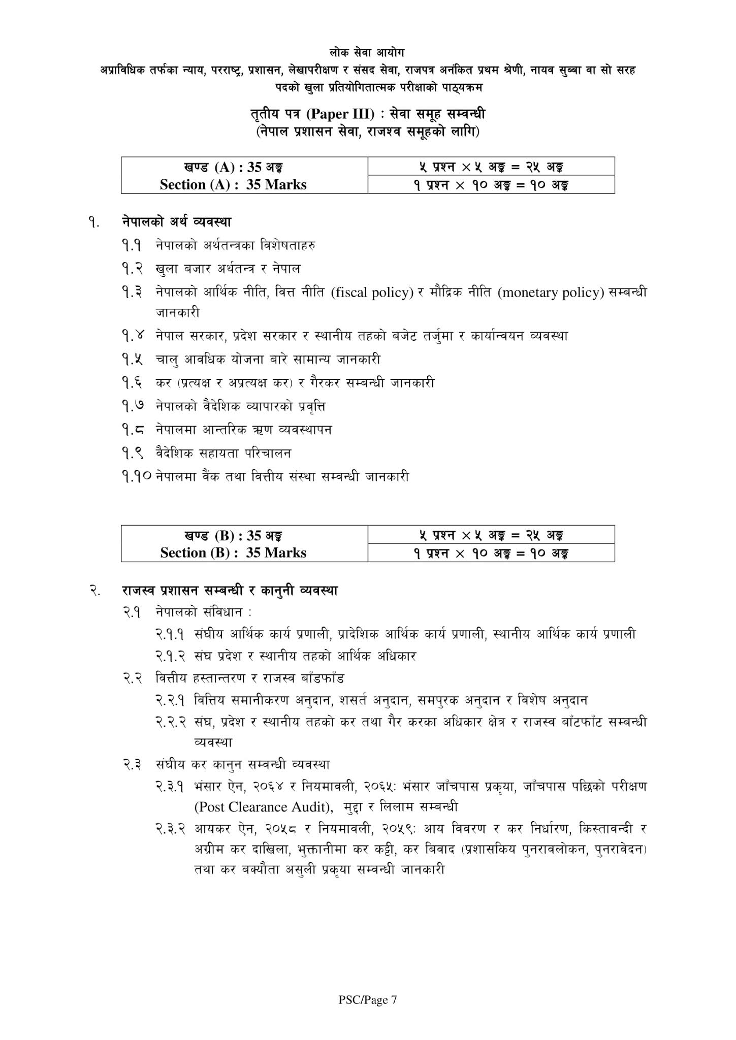 Nayab Subba NaSu New Syllabus of First, Second and Third Paper