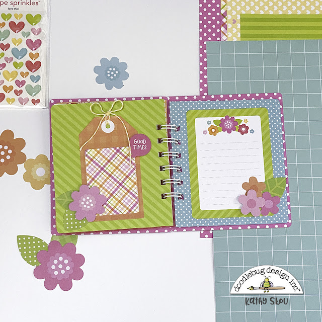 Doodlebug Design Inc Blog: CUTE & CRAFTY NOTEBOOK MINI ALBUM | with Kathy