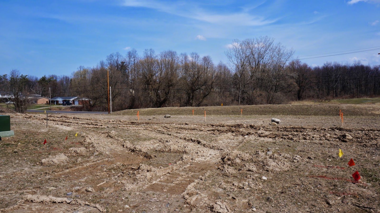 The Lot Is Steaked Out For Construction