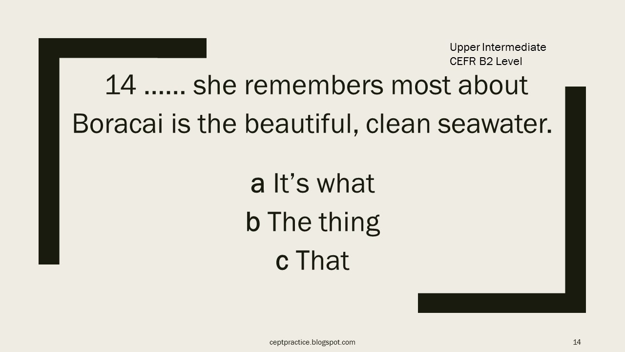 CEPT Practice: TEST YOUR ENGLISH | 60 items MULTIPLE-CHOICE TEST UPPER ...