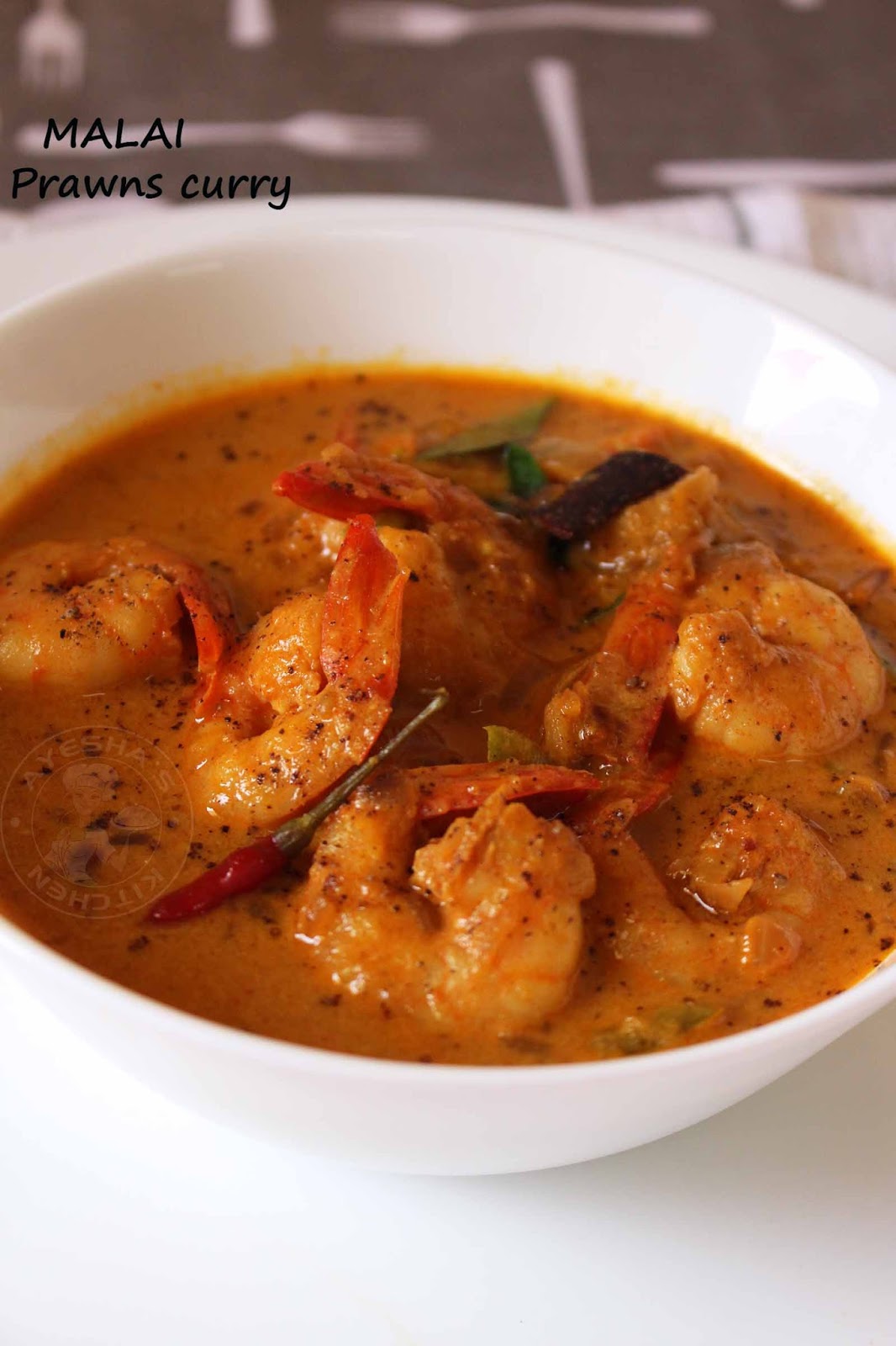 PRAWNS MALAI CURRY