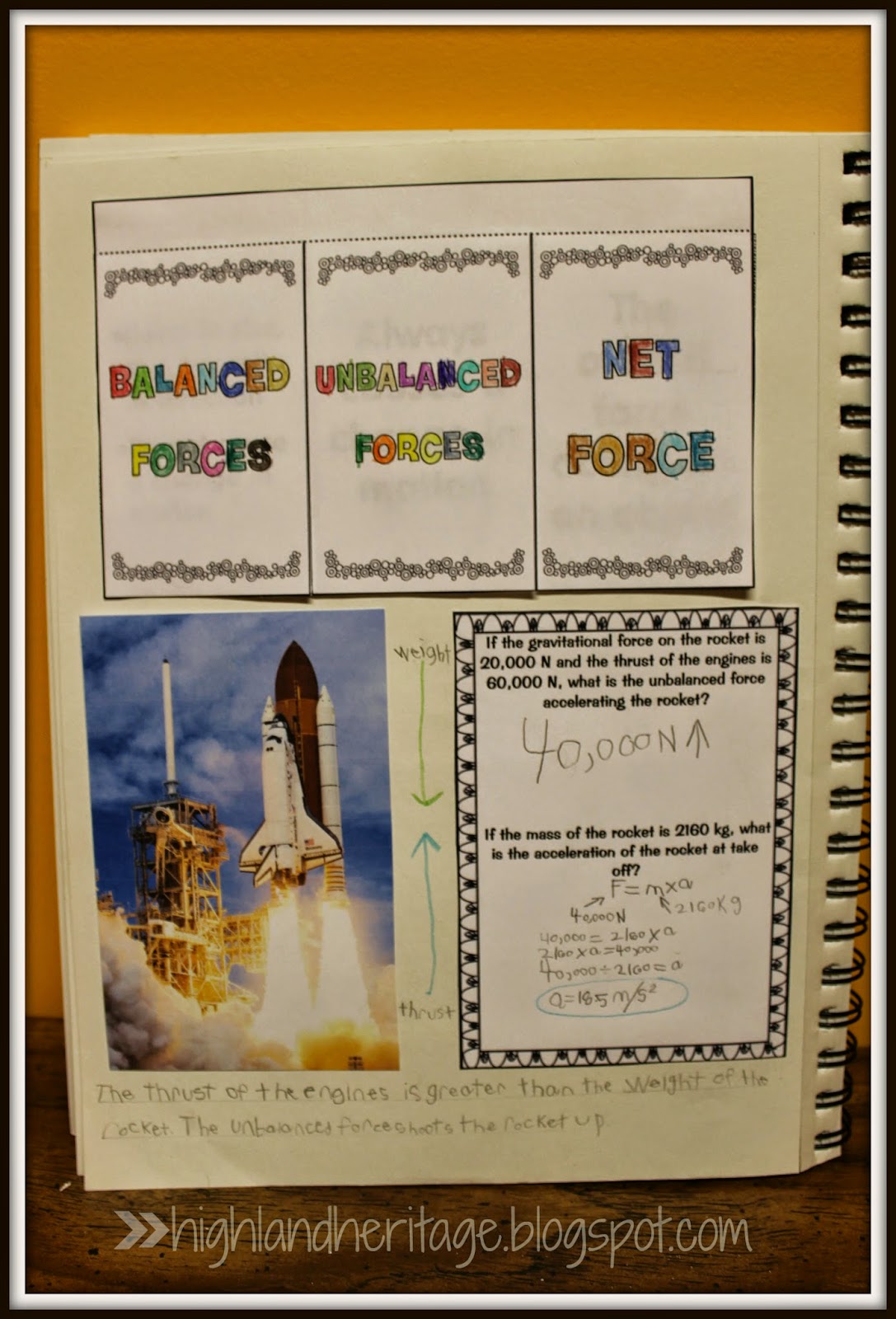 Highland Heritage Homeschool: Interactive Science Notebook - Physics ...