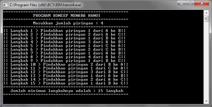 Gagal SEO: Script Program C++ Urutan Langkah Menara Hanoi dengan ...