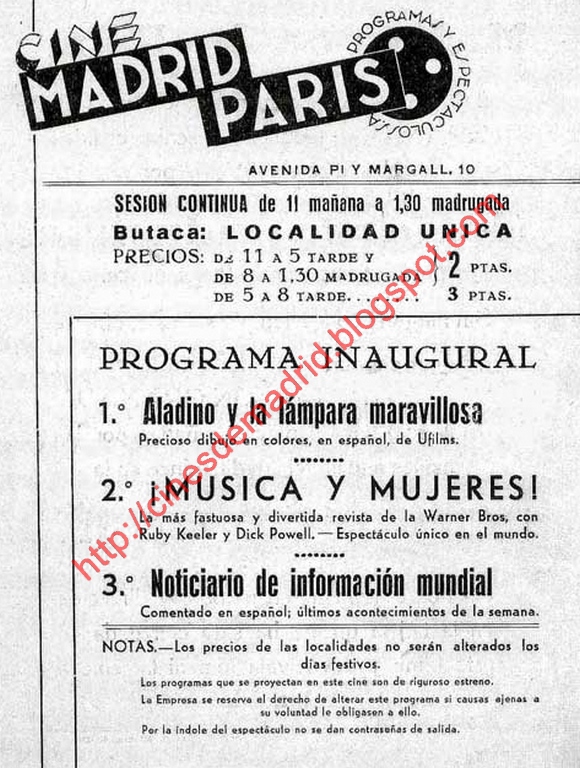 ¿ Donde están los cines de Madrid