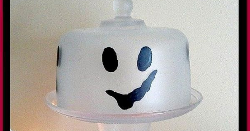 DIY And Household Tips: Frosted Glass Ghost Cake Plate Stand