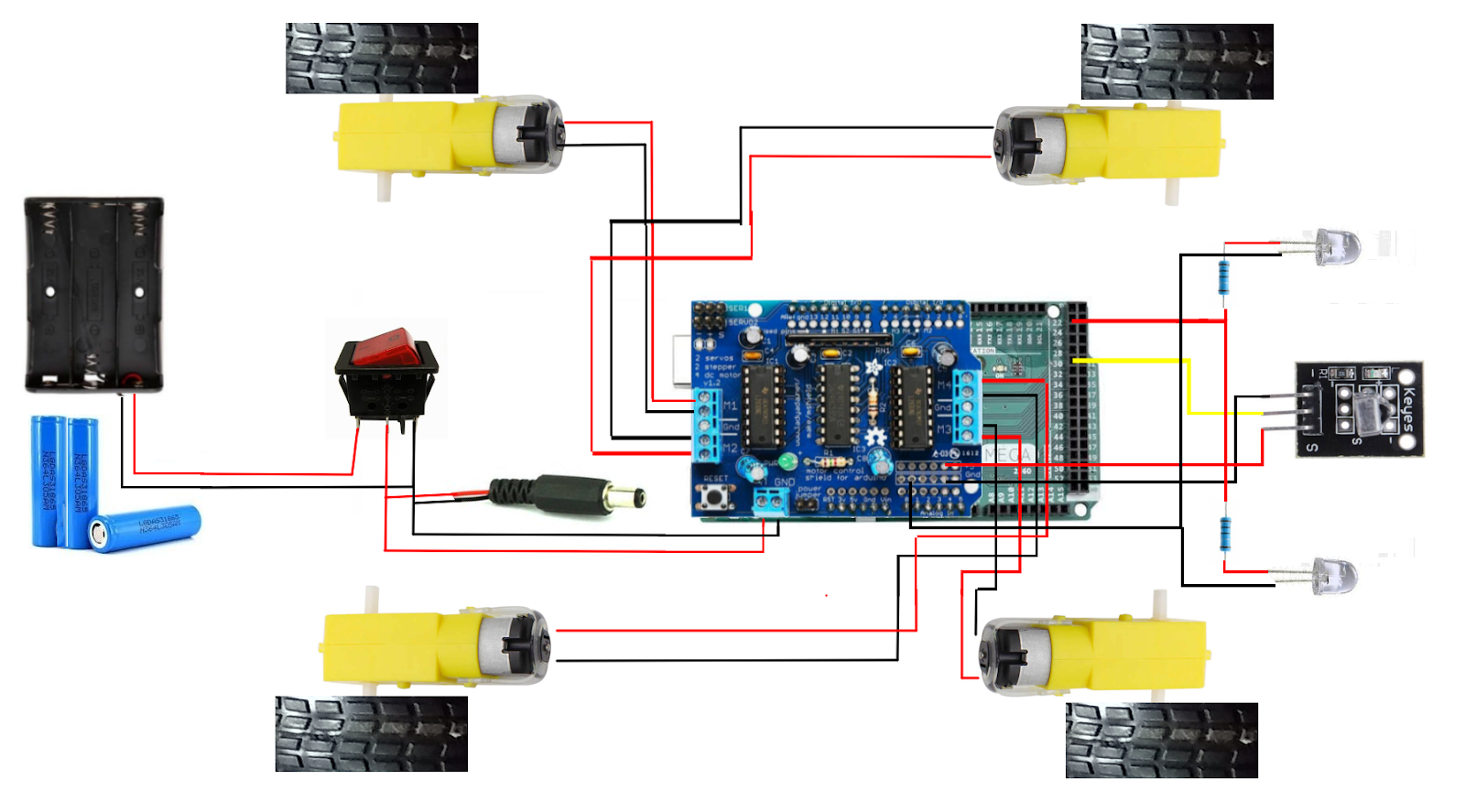 Arduino - Auto con receptor infrarojo y controlado por mando de TV