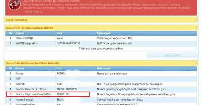NRG SerGur 2018/2019 Otomatis Masuk Ke Info GTK | IJ.COM