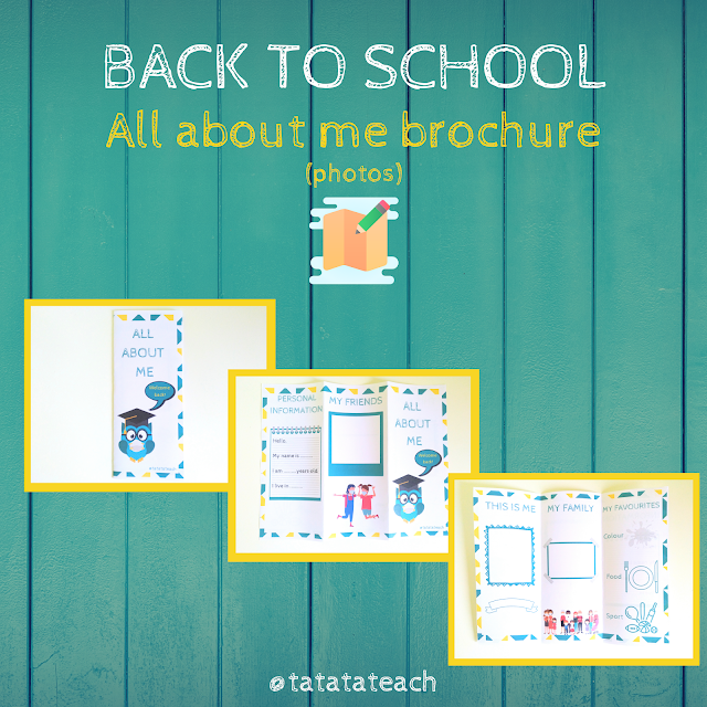 Back to school activities: All about me brochure (descargable).