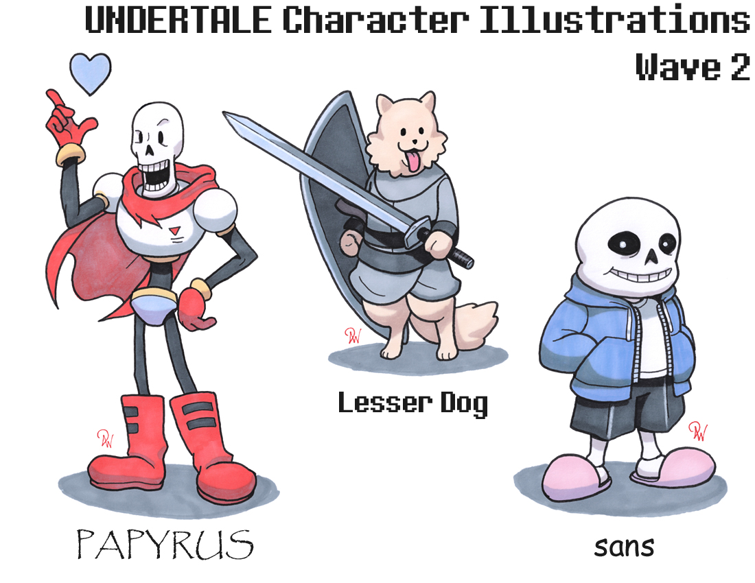 Studio OZKai: UNDERTALE Character Illustrations - Waves 1 + 2