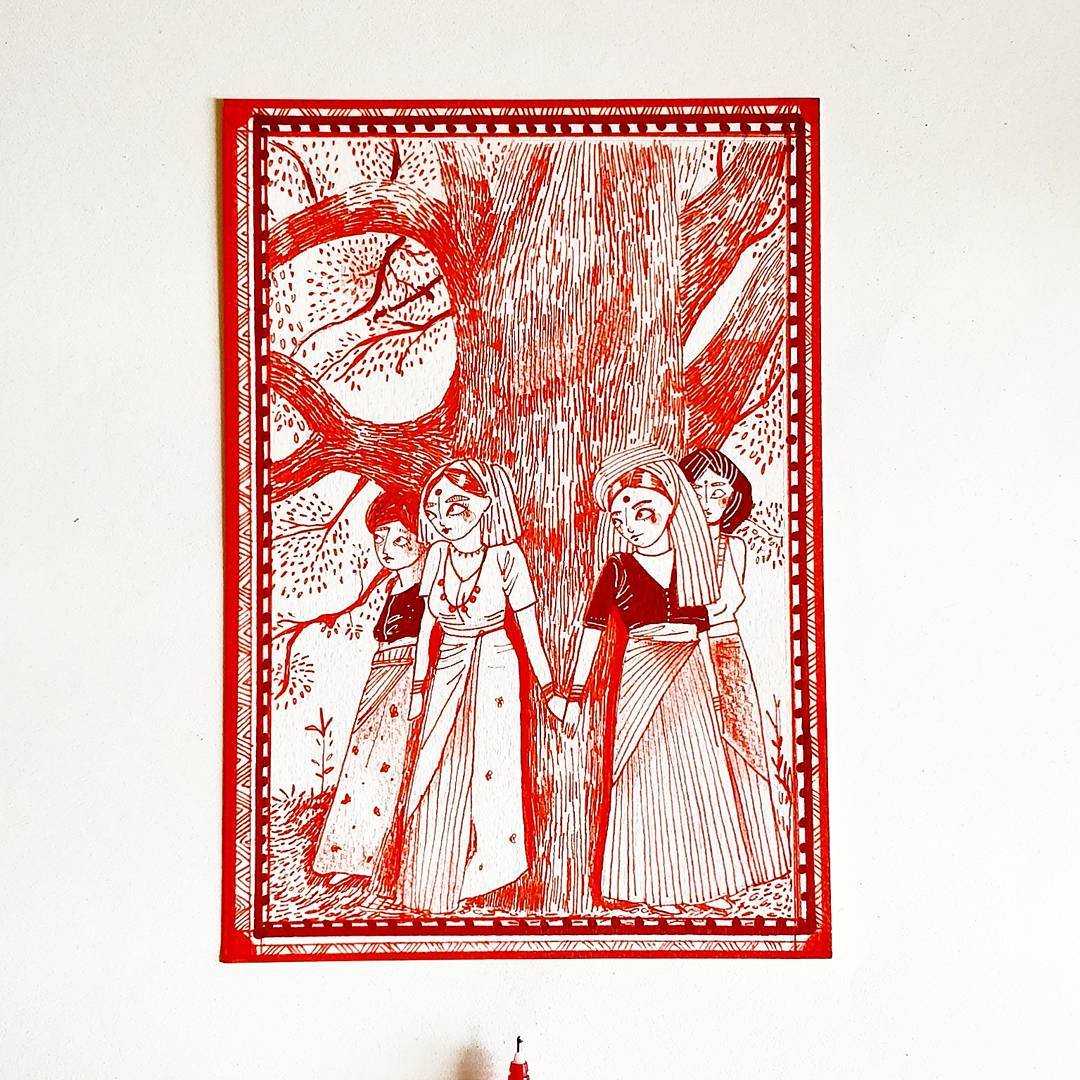 the_roving_feet: Bhuli art reviving the culture of Uttarakhand