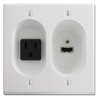 Kyle Switch Plates: Recessed Power Outlets + HDMI Ports for Flat Screen ...