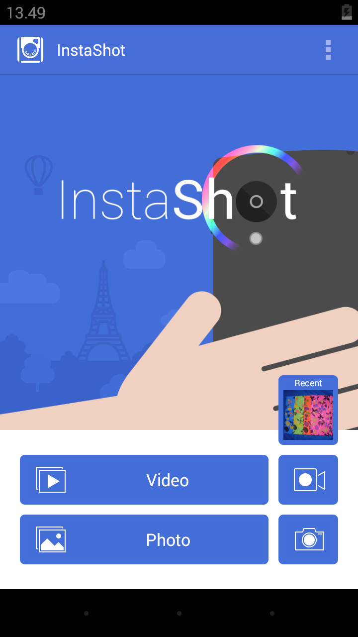 Membuat foto/video full pada Instagram dengan Instashot di ponsel android