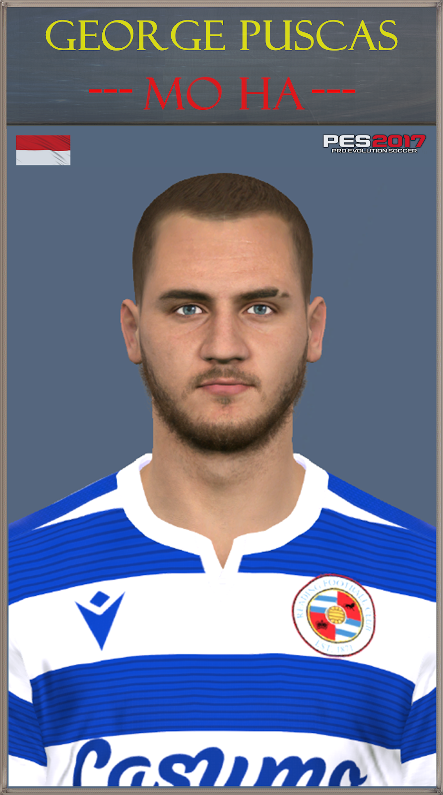 Faces by Mo Ha: Pes 2017 George Puscas (Reading)