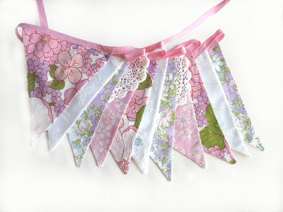 Merry-Go-Round Handmade: More Retro floral Vintage Flag Bunting added ...
