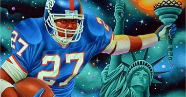 Pro Football Journal Presents: NFL Art: Rodney Hampton by Wayne Anthony ...