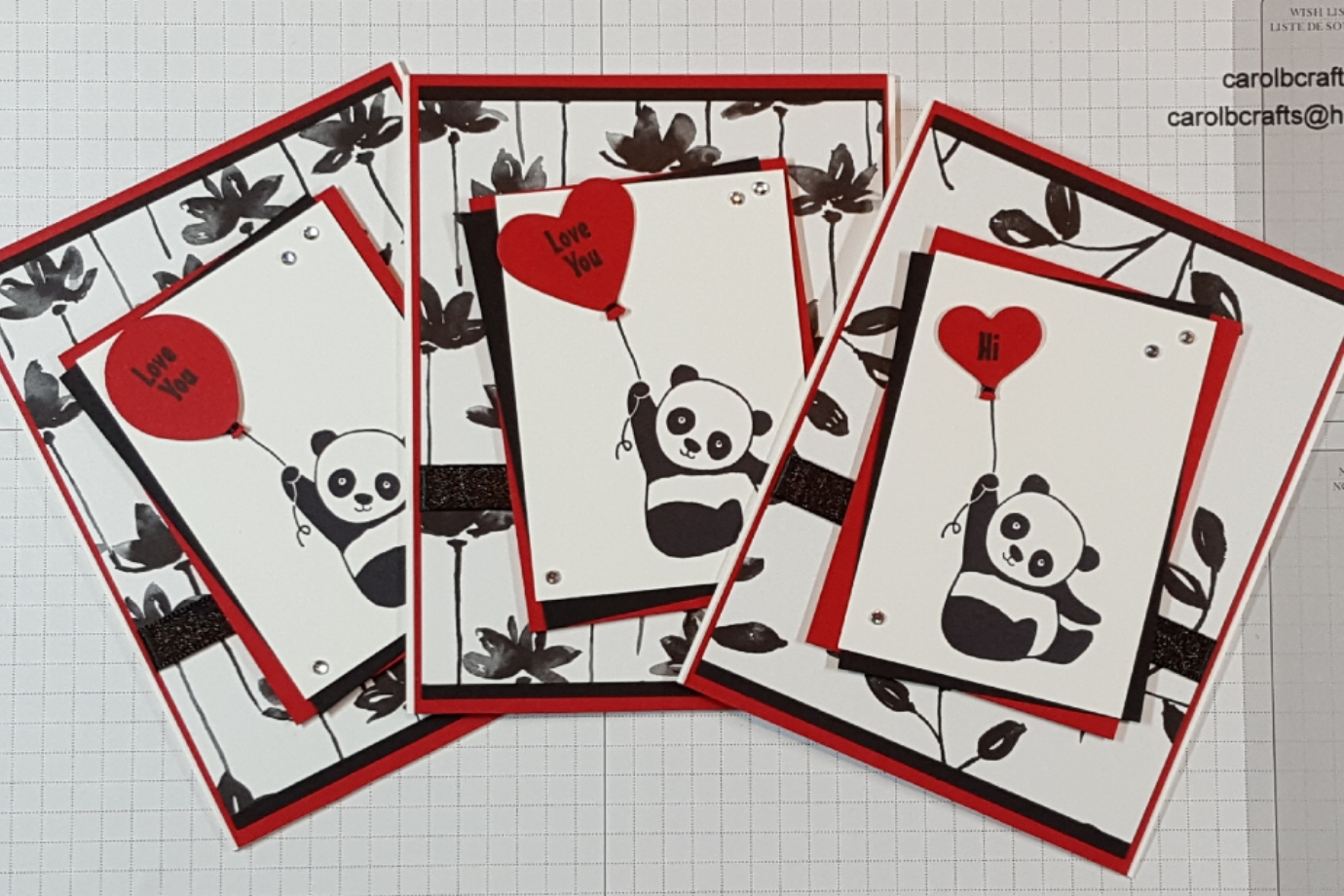 Carol B Crafts: Stampin' Up! Party Pandas Stamp Set Valentine's Day ...