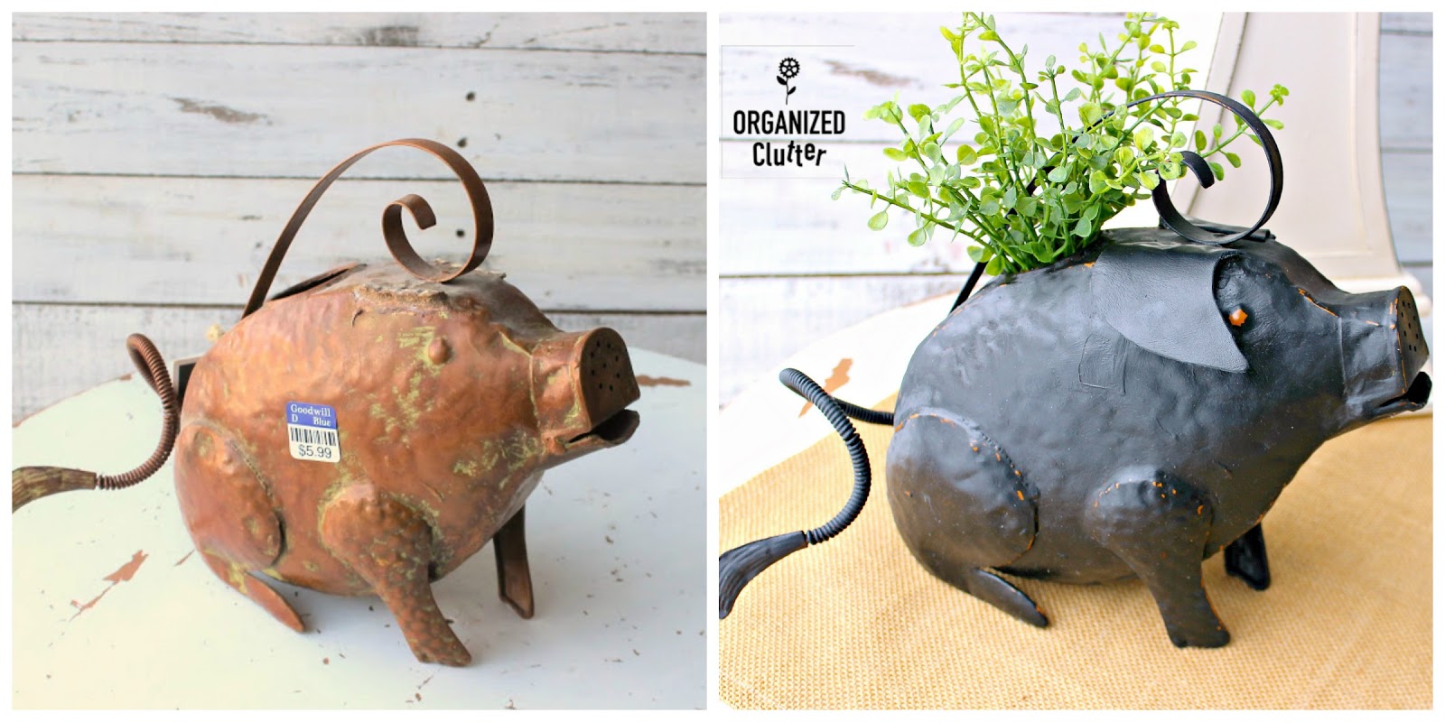 Goodwill Picnic Basket French Style Upcycle - Organized Clutter