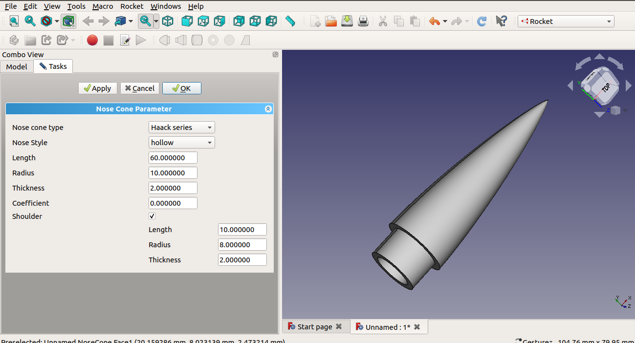 Concretedog: New Rocketry CAD tools: FreeCAD Rocket Workbench