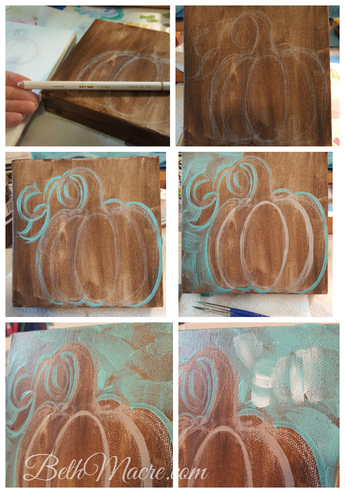 Mrs. Macre's Art Class: DIY Painted Pumpkin on Canvas
