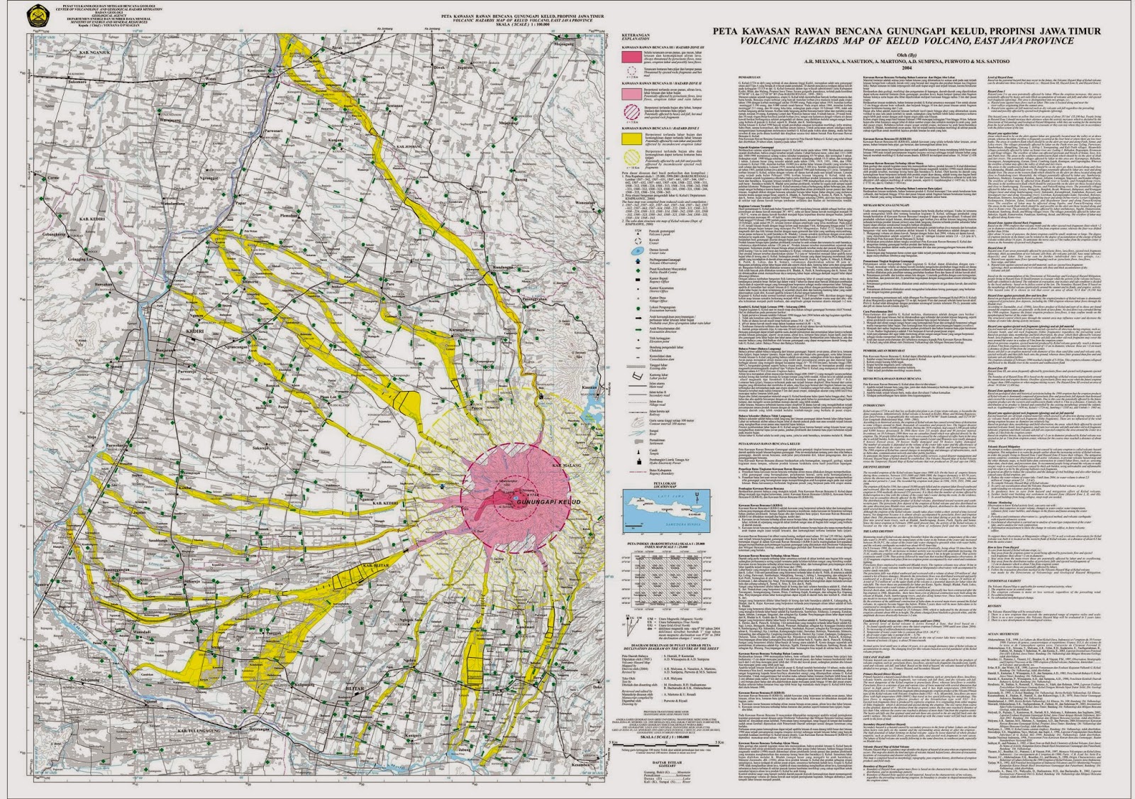 Inilah Blitar: Peta Kawasan Rawan Bencana Gunung Api Kelud
