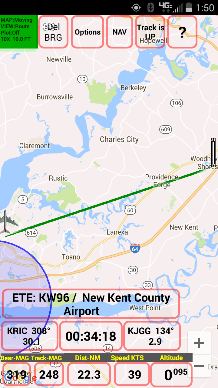VFR and VFR+ GPS Aircraft Navigation: New Radial option implemented and ...