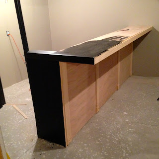 DIY Why Spend More: Build your own bar with faux granite countertop