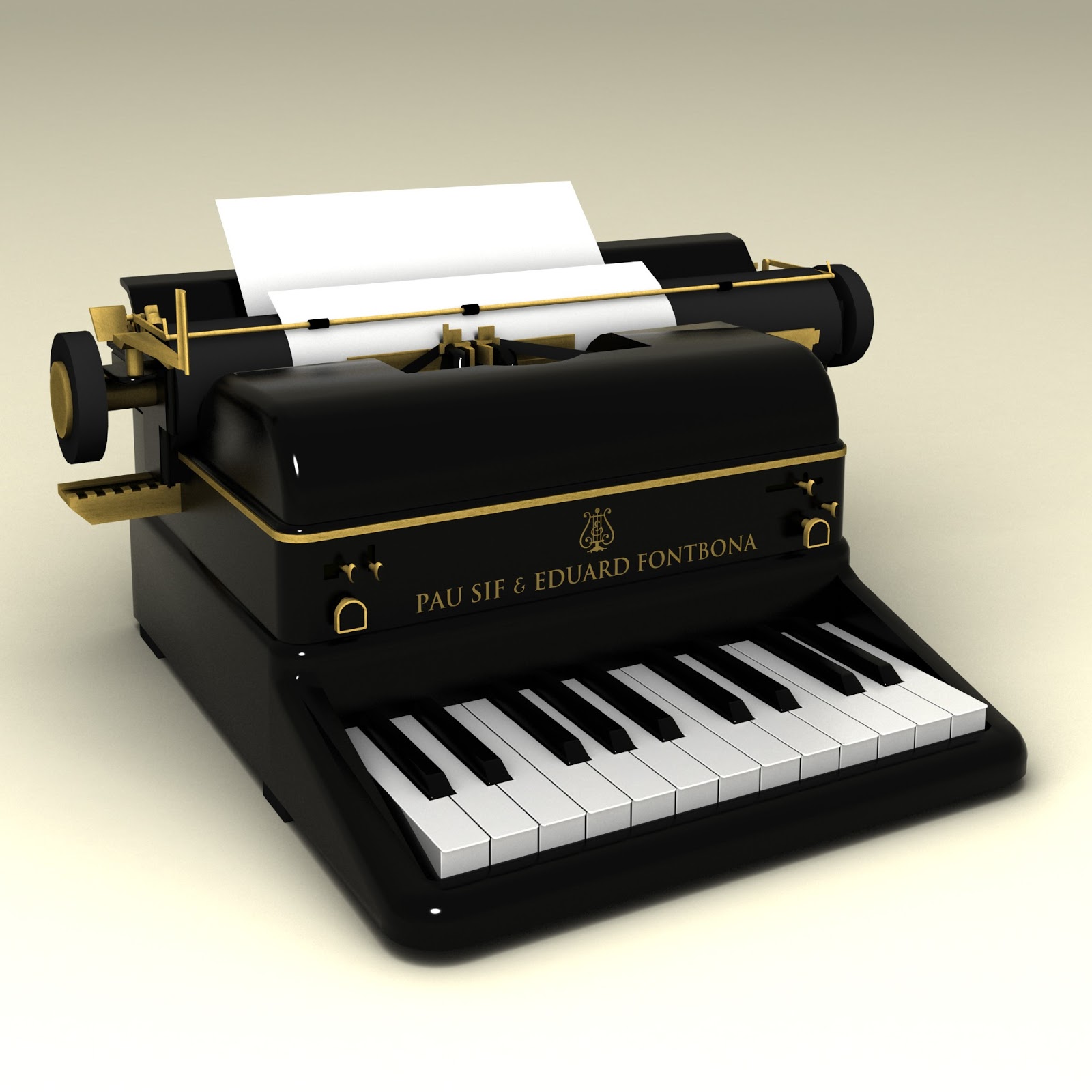Tinta xinesa: Àlex Canosa. Màquina d'escriure-piano.
