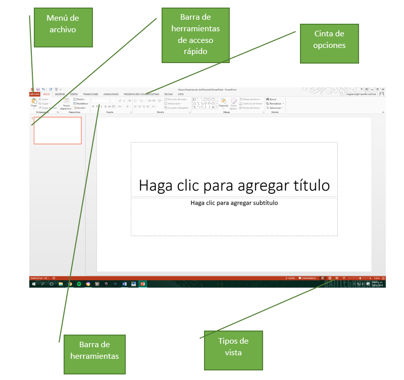 Interfaz de power point
