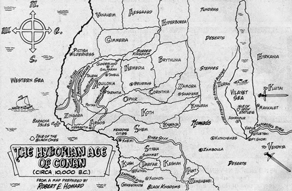 The Dork Review: A Map of Hyboria and The Hyborian Age of Conan