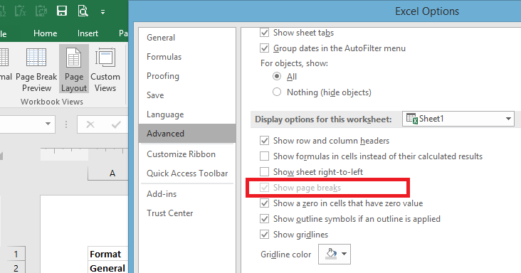How To Enable Show Page Break Option In MS Excel How To Enable Show Page Break Option In MS Excel