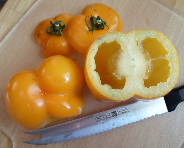 Happier Than A Pig In Mud: Yellow Stuffer Tomatoes and the Wusthof ...