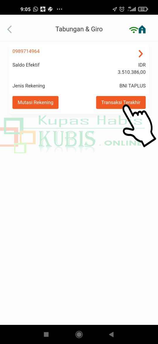 Cara Melihat History Transaksi (Mutasi) Di BNI Mobile Banking Dengan ...