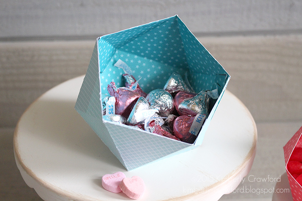 For the Love of Paper: Happy Valentine's Day; geometric candy holders