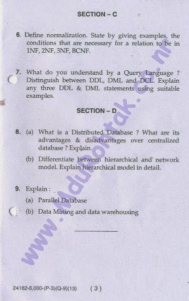 Database management system - dbms - May 2013 - B.Tech. 4th Semester ...