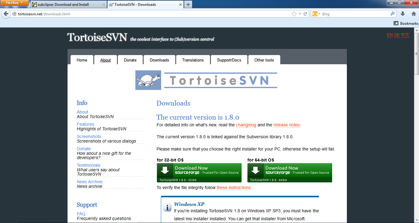Java Tuts: Installing TortoiseSVN and integrating with STS