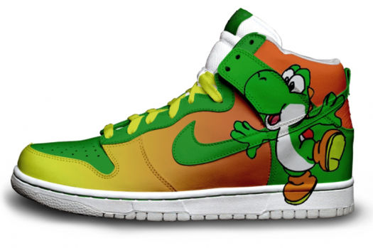 Bowser x Yoshi Nike Dunks High Sneaker Koopa Shoes | Colorful Nikes