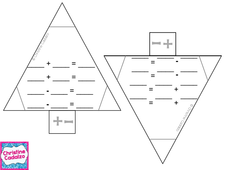 Classroom Freebies Too: Winter Math Fact Family Trees
