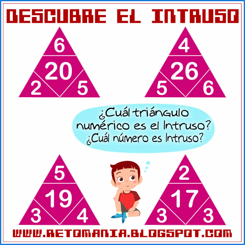RETOS MATEMÁTICOS : EL INTRUSO ~ RETOS MATEMÁTICOS