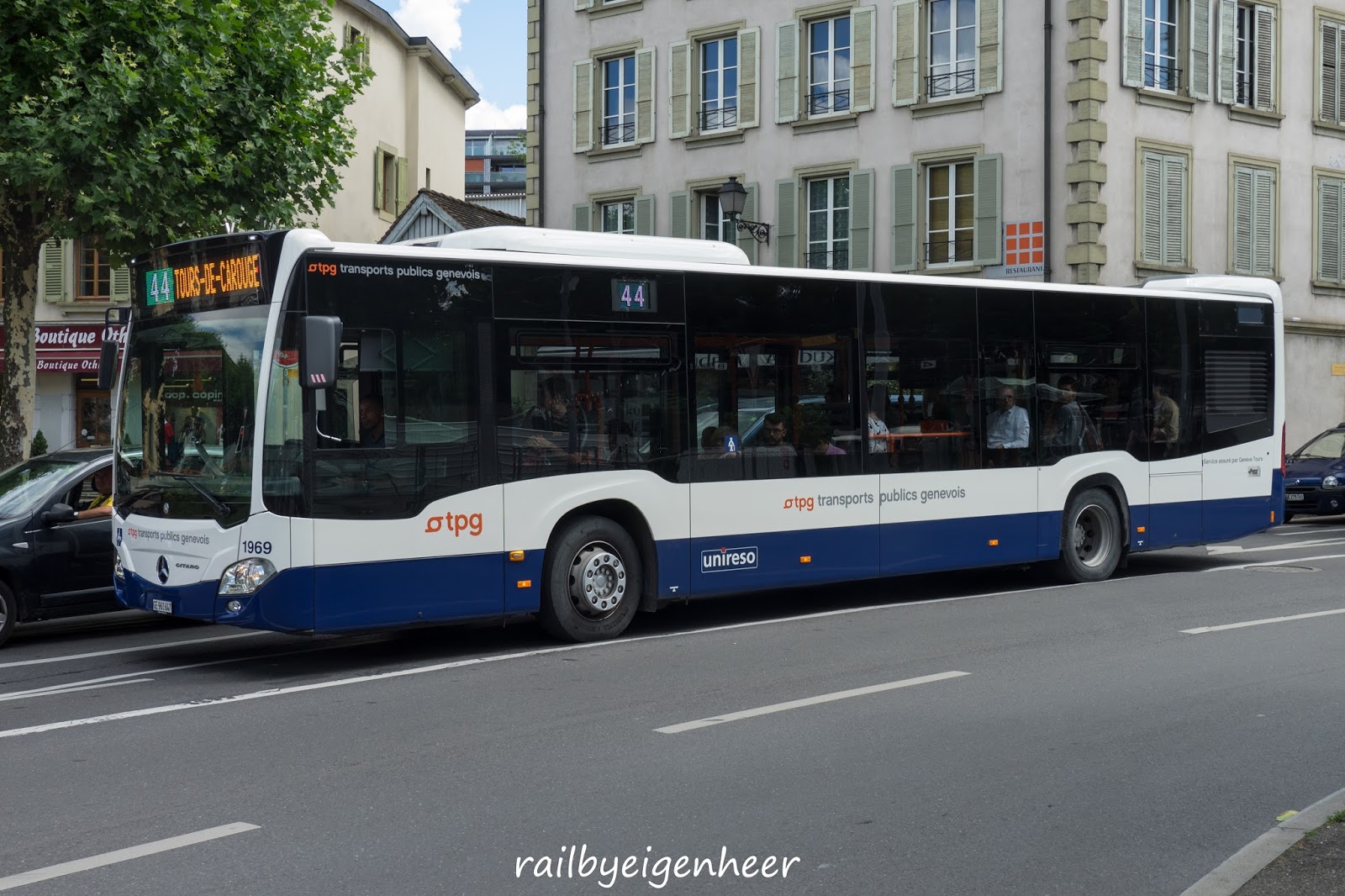 ÖFFENTLICHER VERKEHR: TPG (Geneve Tours) Bus Mercedes Citaro EVOBus ...