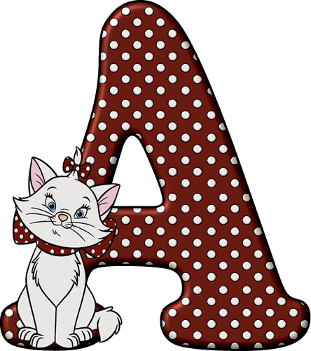 Alfabeto Decorativo: Alfabeto - Gatinha Marie 22 - PNG - Letras ...
