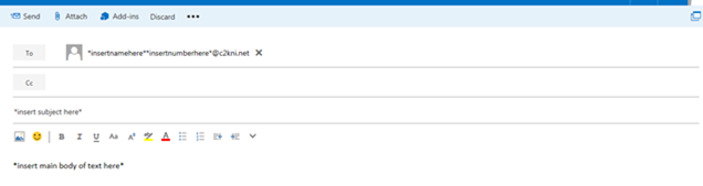 C2K User Guide: Sending an E-Mail