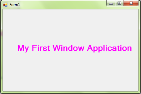 My Programming Zone: Visual Studio 2005 Window Application Project