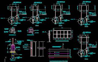 Gambar Detail Tiang dan Pondasi Rambu-Rambu - CADWG